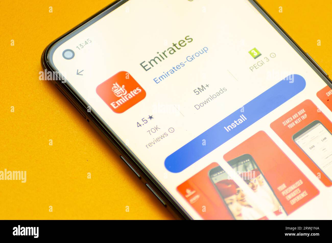 Emirates flight screen hi-res stock photography and images - Alamy