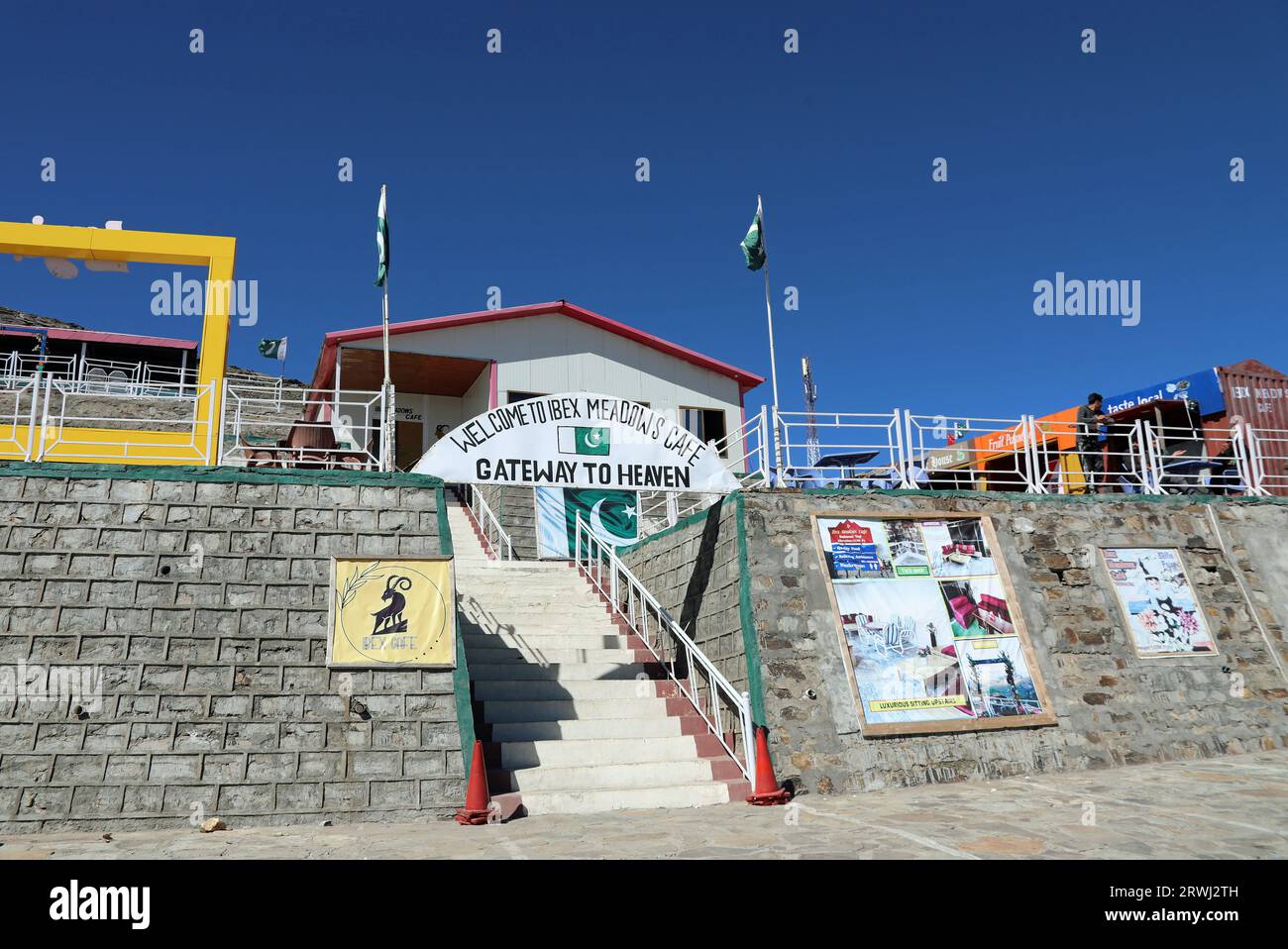 Ibex Meadows Cafe at Babusar Pass in northern Pakistan Stock Photo - Alamy