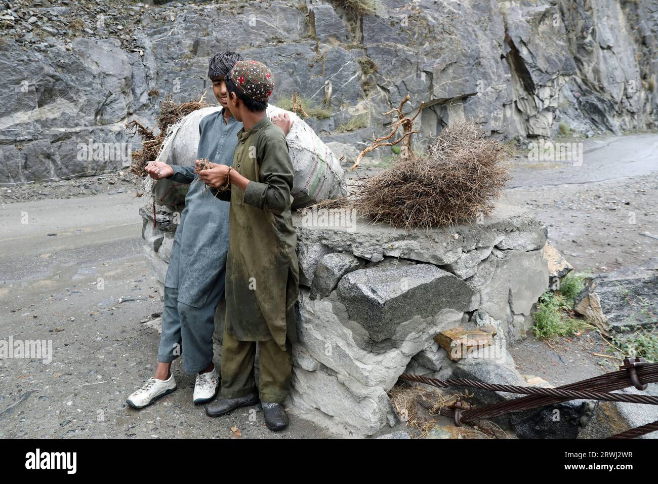 Pakistani boys in the Yasin Valley Stock Photo - Alamy
