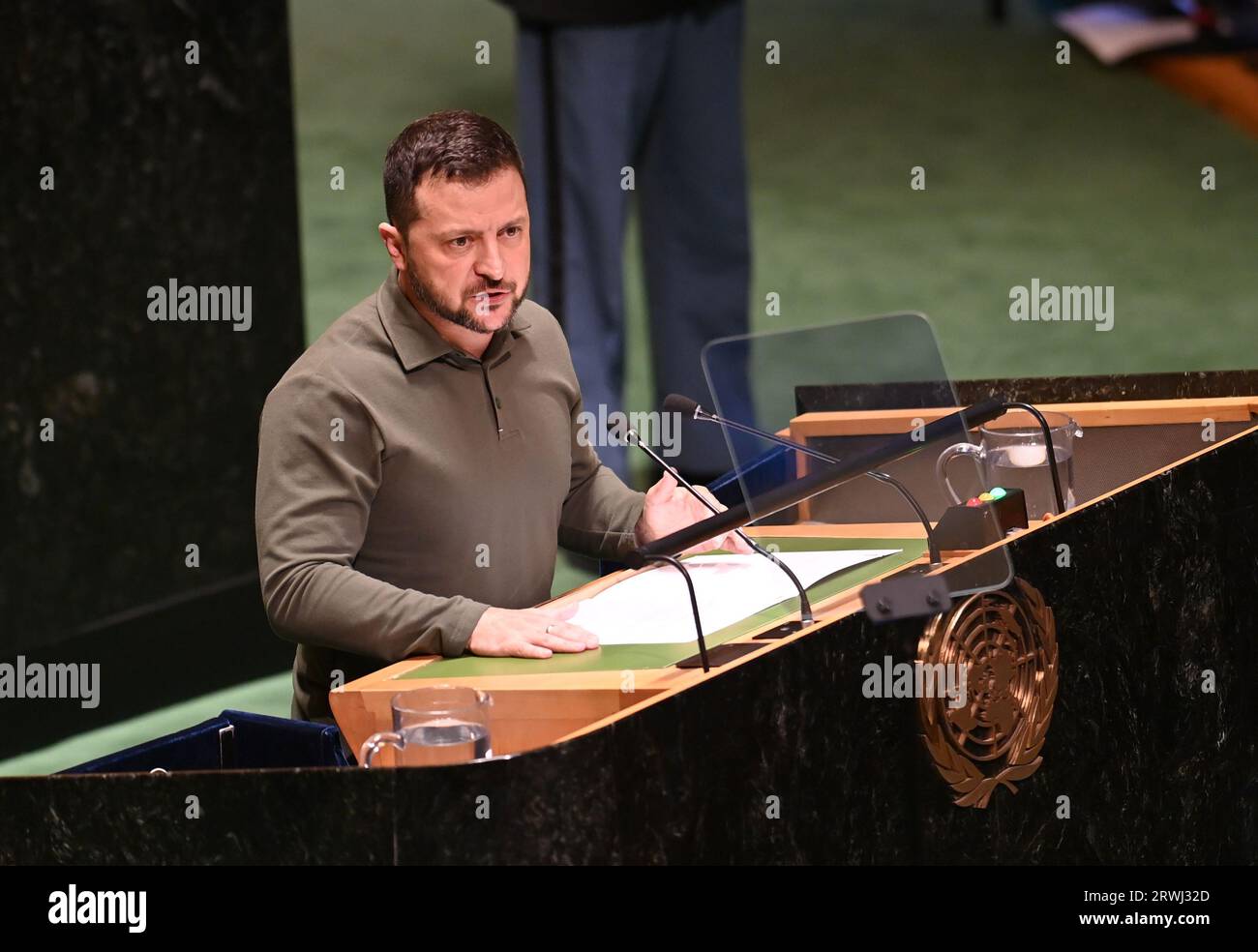 September 19, 2023, New York, New York, USA: Volodymyr Zelenskyy ...