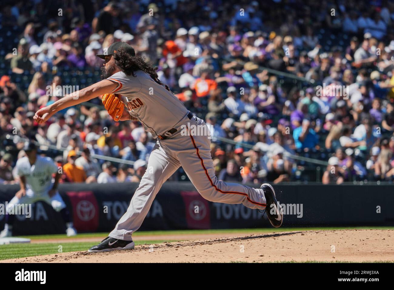 Denver CO, USA. 17th Sep, 2023. San Francisco pitcher Sean Manaea (52 ...