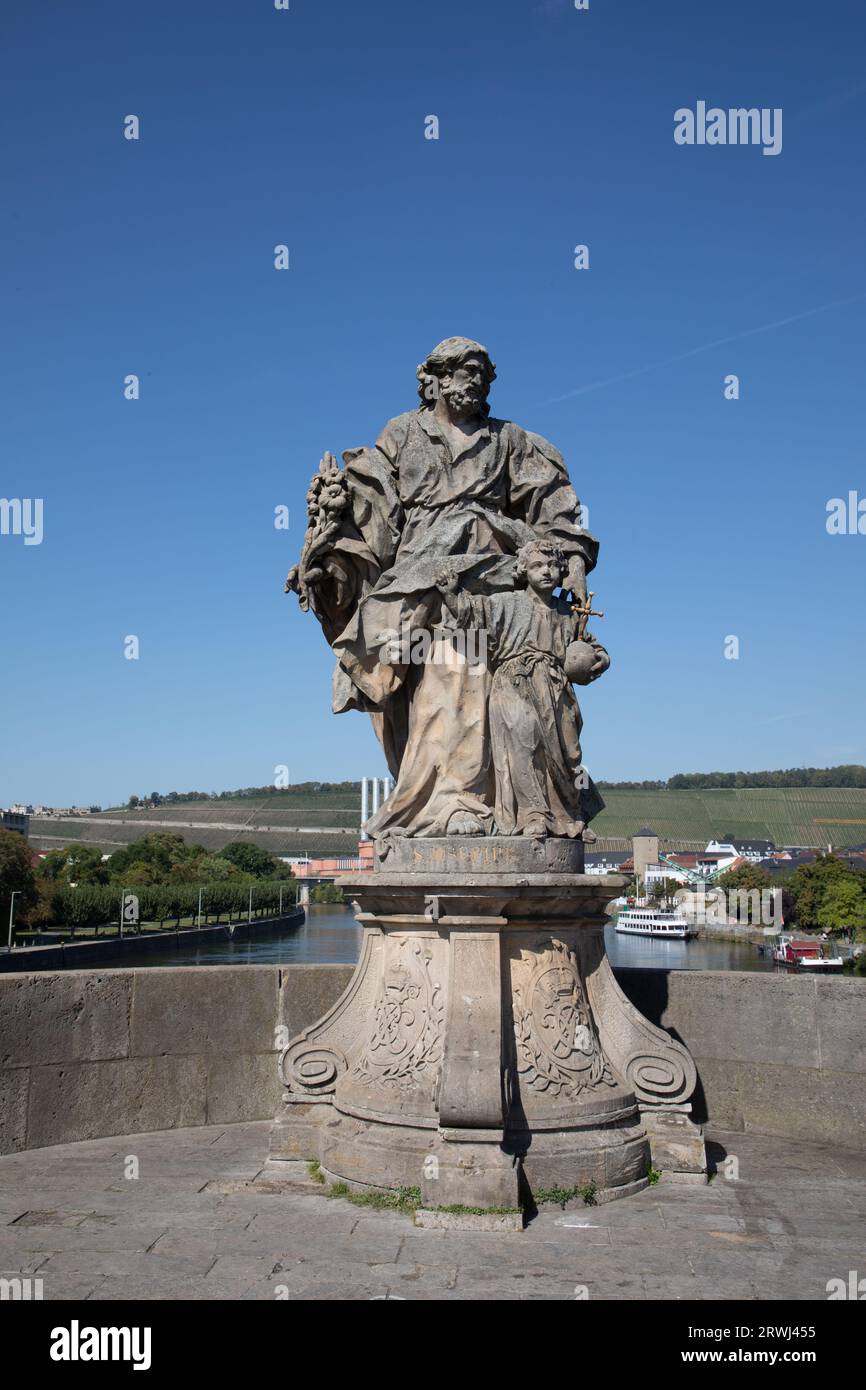 Wurzburg, Germany - September 11, 2023: Wurzburg's Old Main Bridge ...