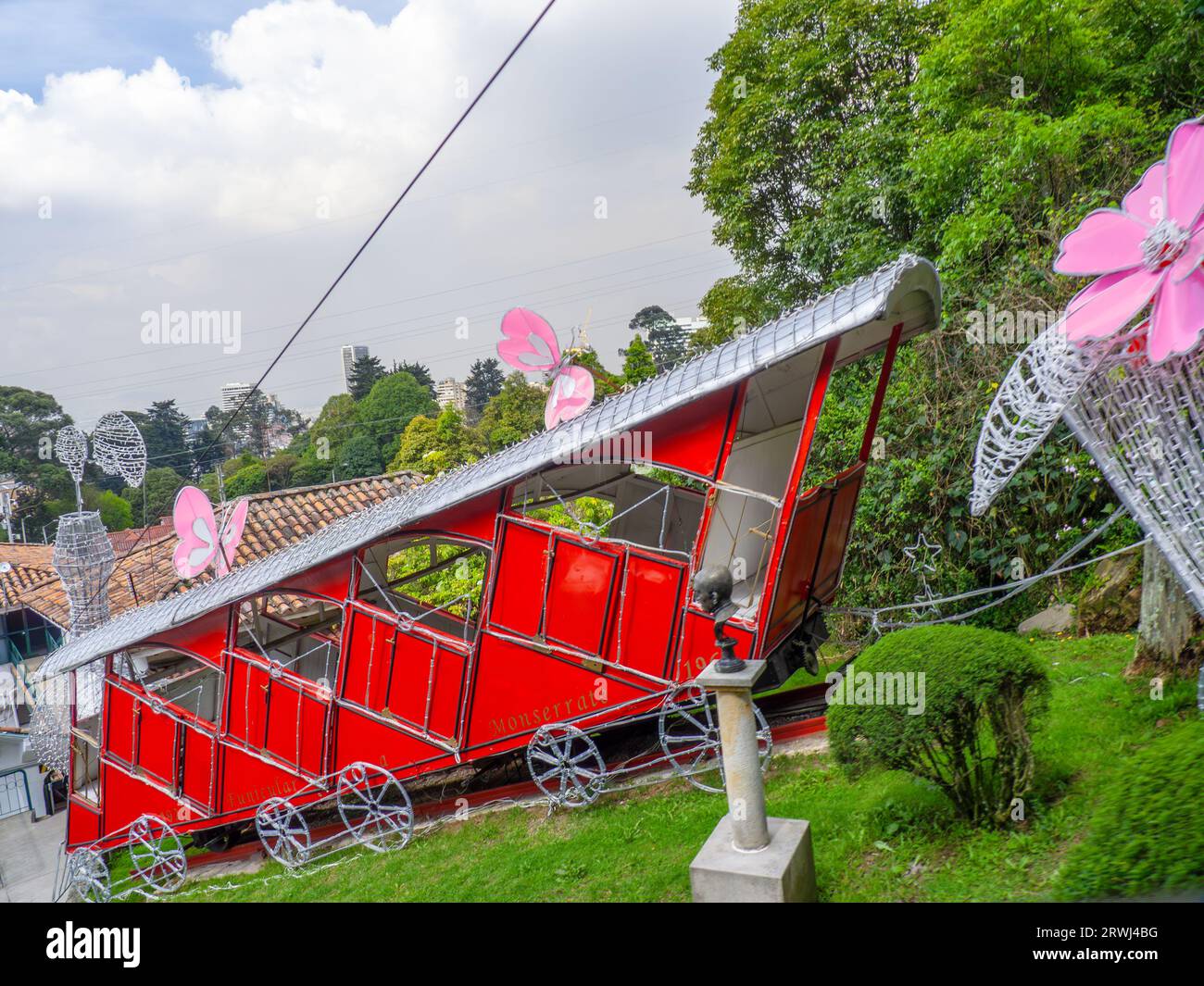 Bogota funicular to Montserrat cathedral in the Colombian capital is a ...