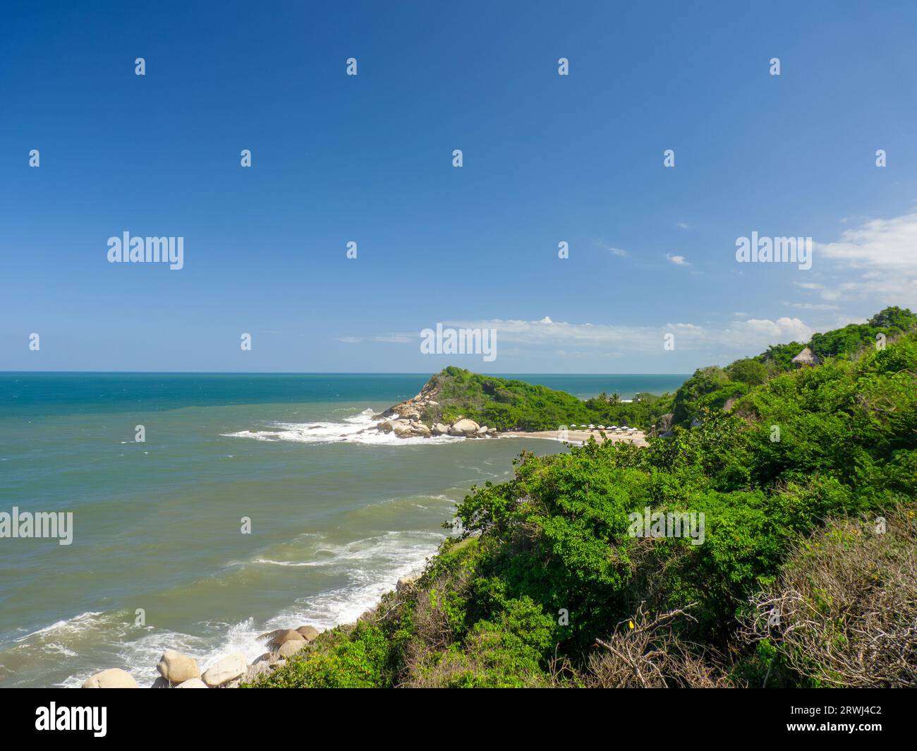 Ocean view in Tayrona National Natural Park, Santa Marta, Colombia ...