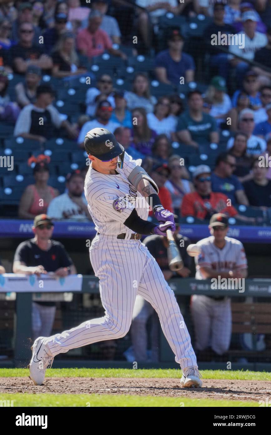 Denver CO, USA. 17th Sep, 2023. Colorado center fielder Brenton Doyle ...