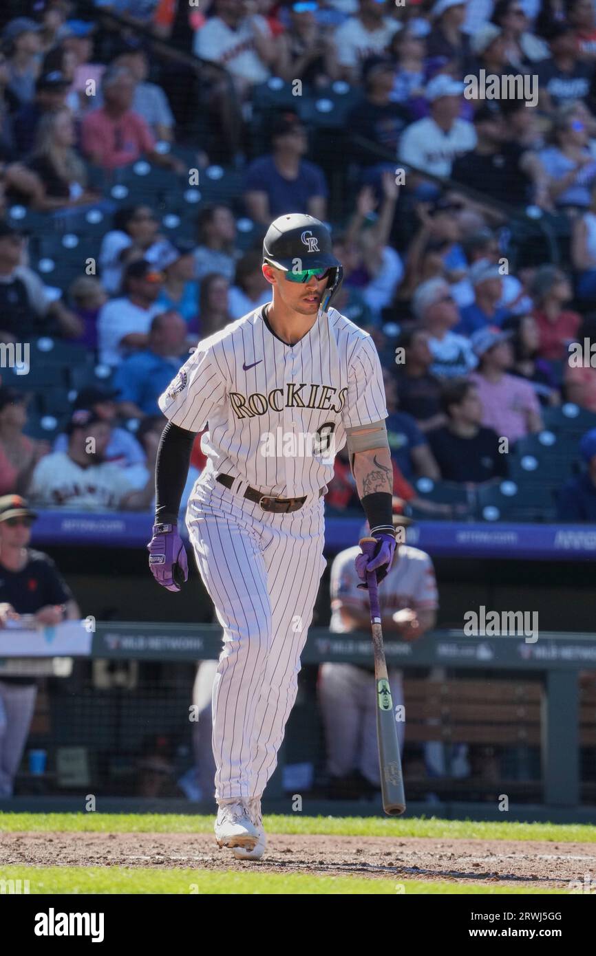 Denver CO, USA. 17th Sep, 2023. Colorado center fielder Brenton Doyle ...