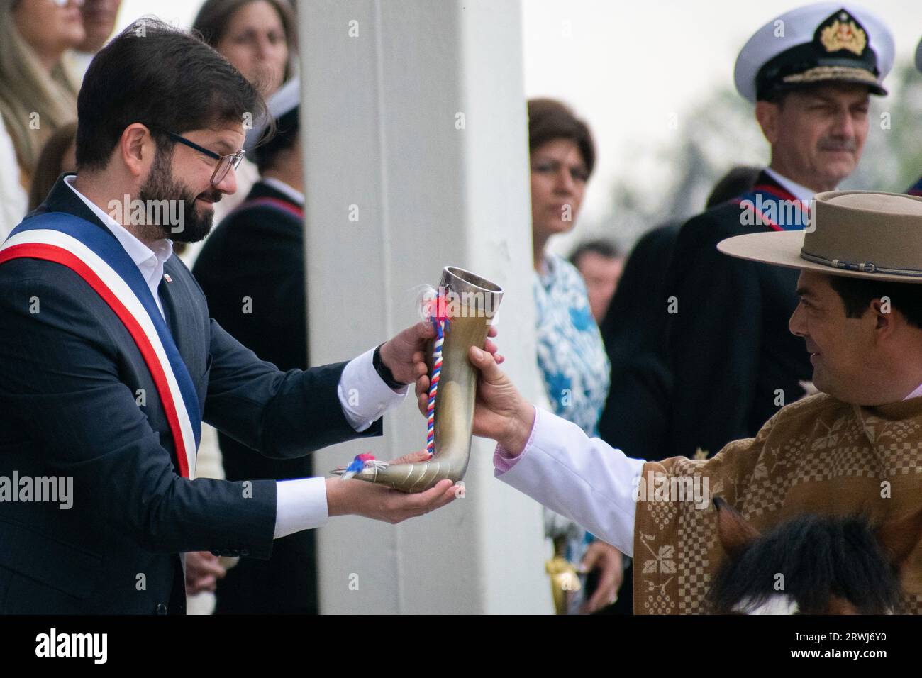 Santiago, Metropolitana, Chile. 19th Sep, 2023. Chile's President ...