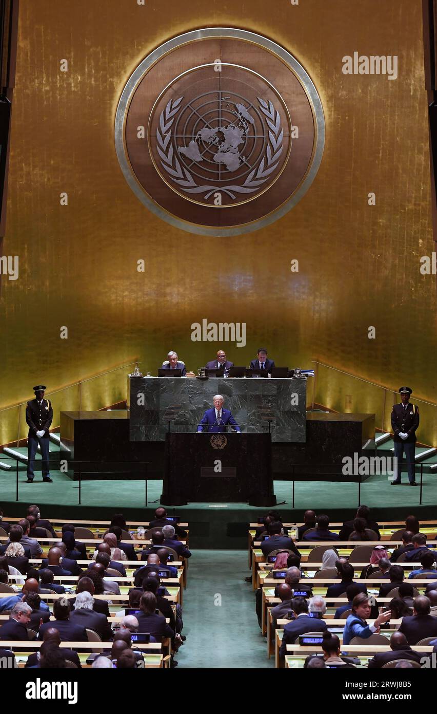 United Nations 19th Sep 2023 U S President Joe Biden At The Podium