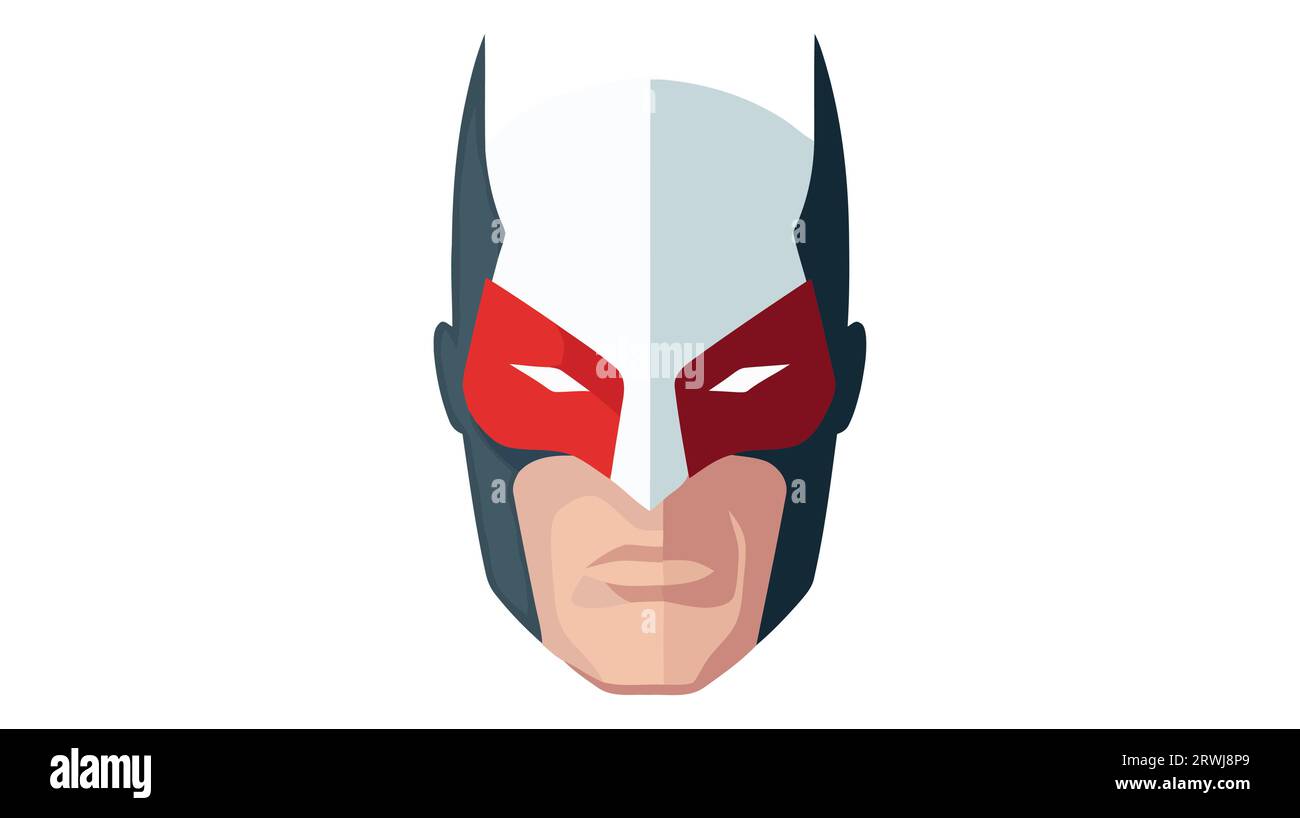 Super hero blue mask for face character in flat style. Heroic or savior ...