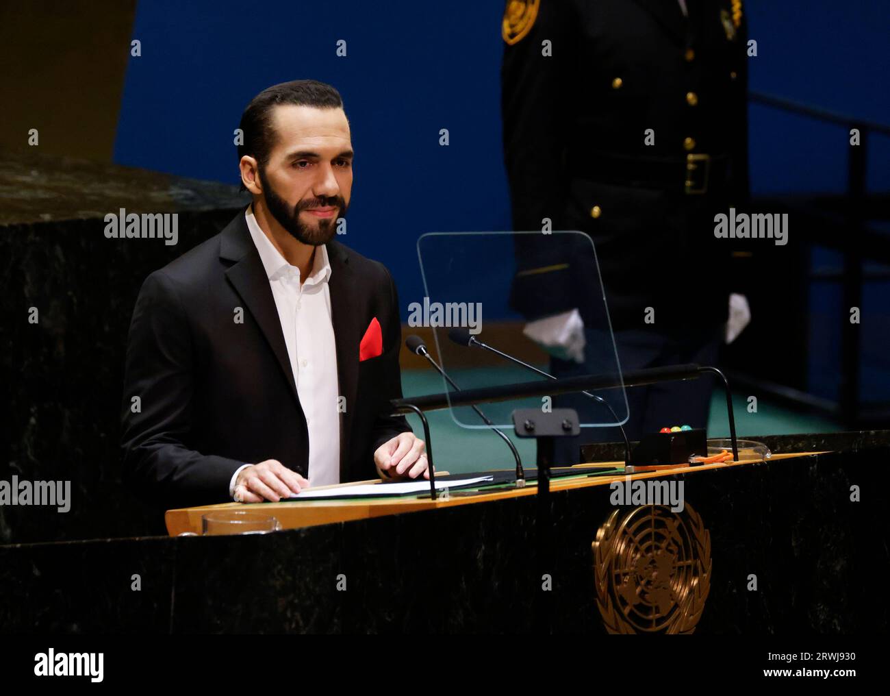 New York, United States. 19th Sep, 2023. President of El Salvador Nayib ...