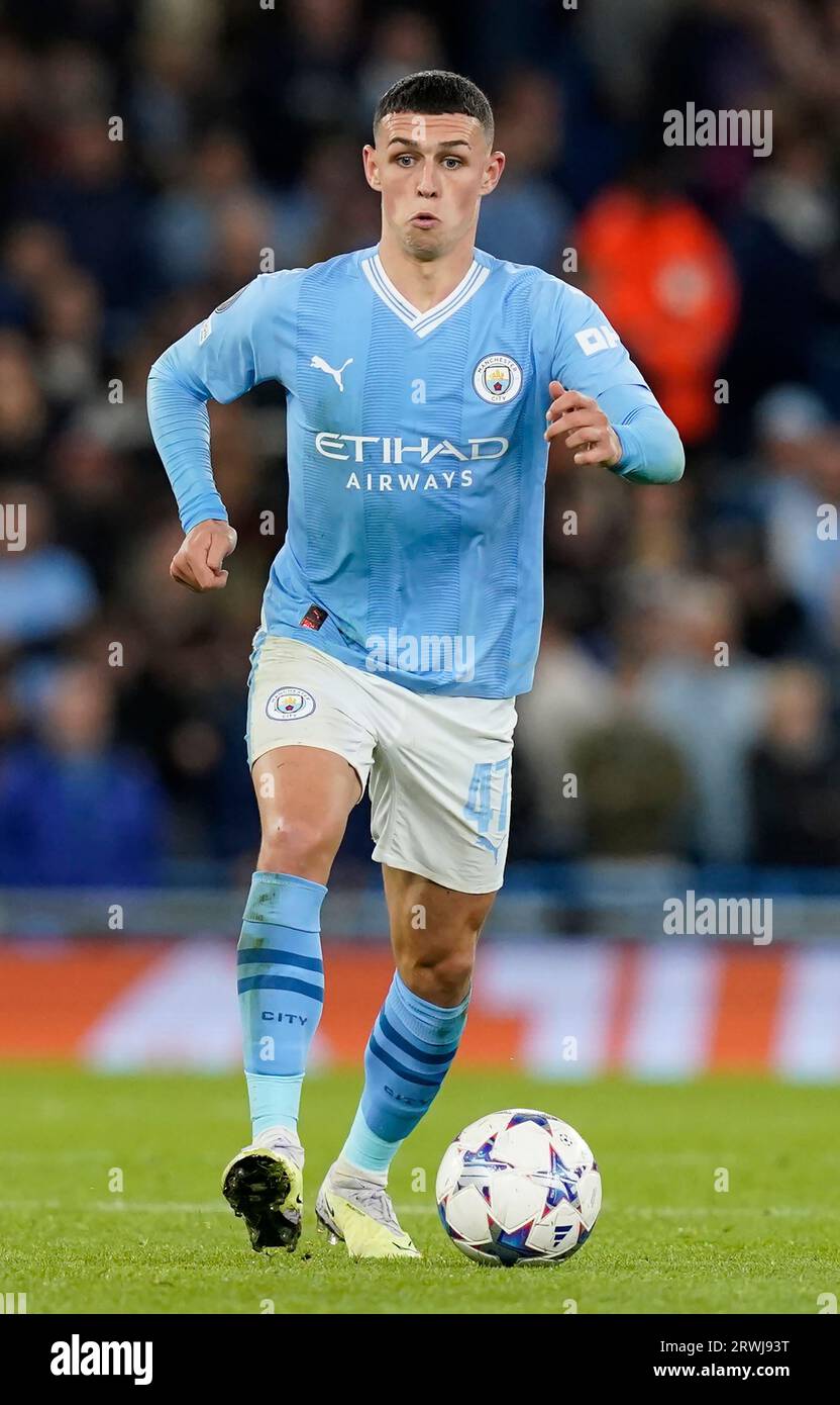 MANCHESTER, ENGLAND, 19th September 2023. Phil Foden of Manchester City ...