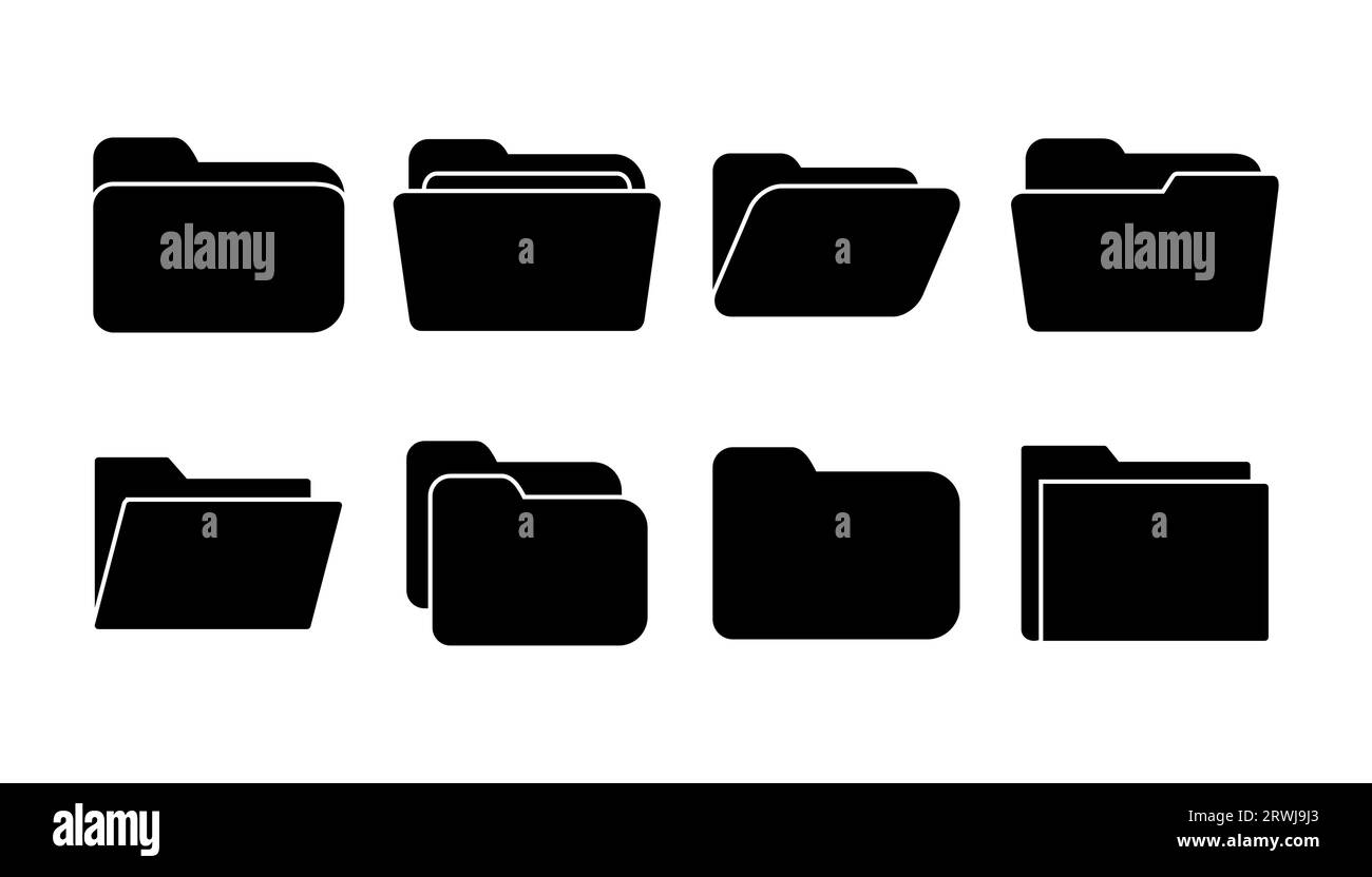 Folder icon vector. document folder icon Stock Vector Image & Art - Alamy