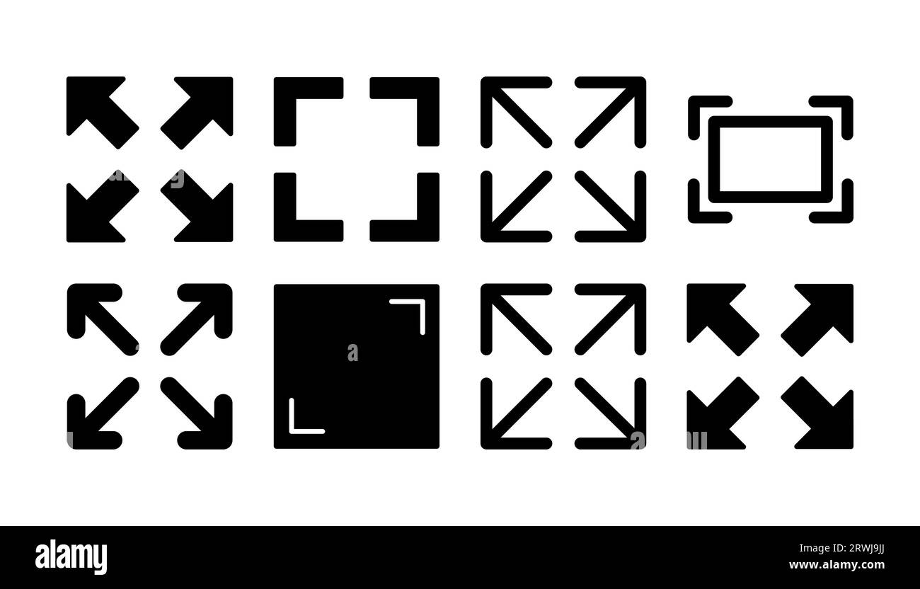 Fullscreen icon Stock Vector Images - Alamy