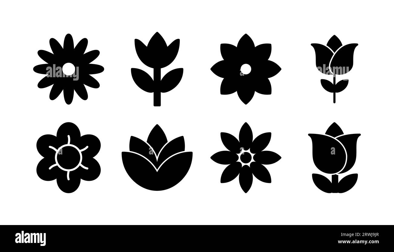 Flower icon vector. floral icon. flower logo Stock Vector Image & Art ...