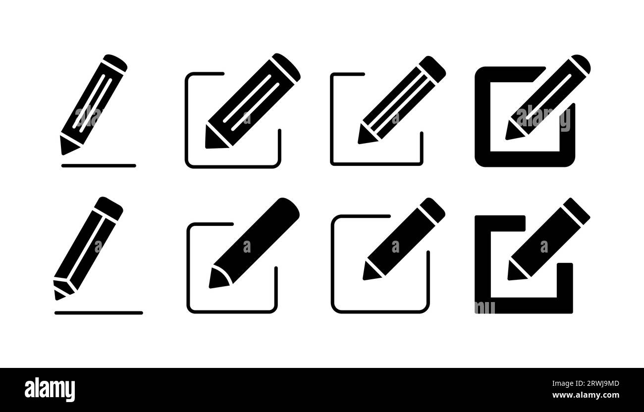 Edit icon vector. edit document sign and symbol. pencil Stock Vector Image & Art - Alamy