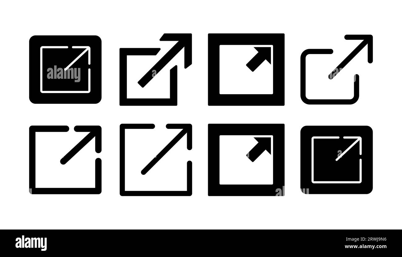 External link icon vector. hyperlink chain symbol. download, share ...