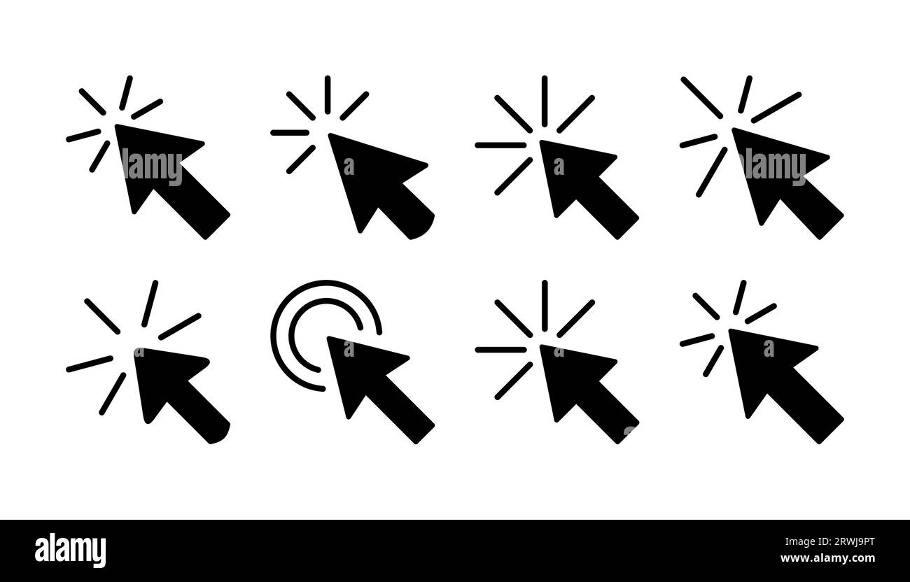 Click icon vector. cursor icon vector. pointer sign Stock Vector Image & Art - Alamy