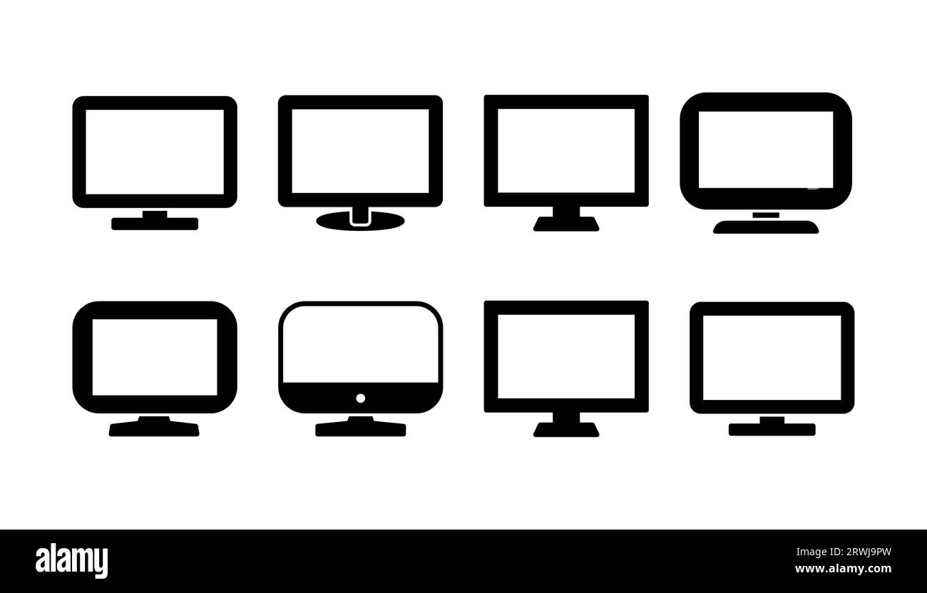 Computer icon vector. computer monitor icon Stock Vector Image & Art ...