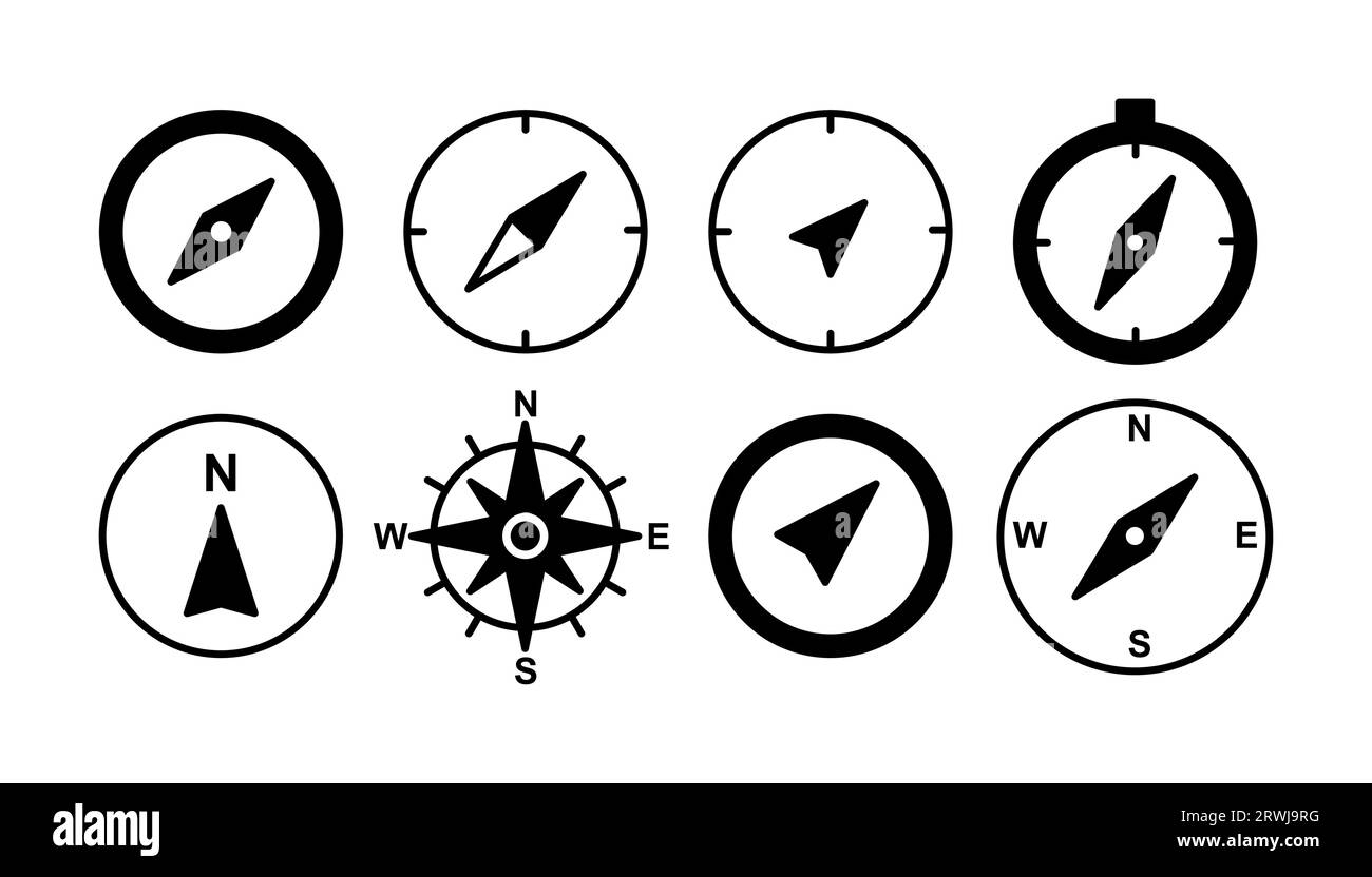 Compass icon vector. navigation icon Stock Vector Image & Art - Alamy