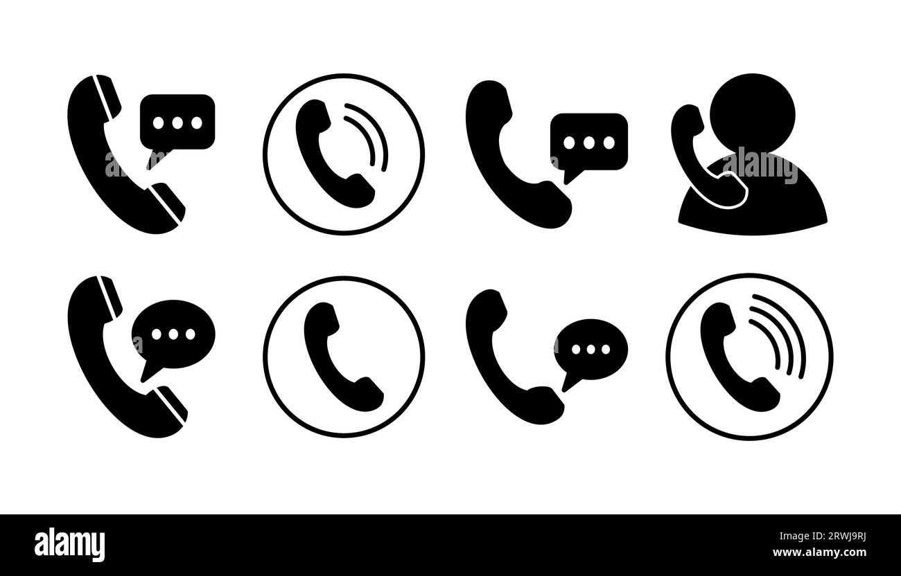 Call icon vector. phone icon vector Stock Vector Image & Art - Alamy