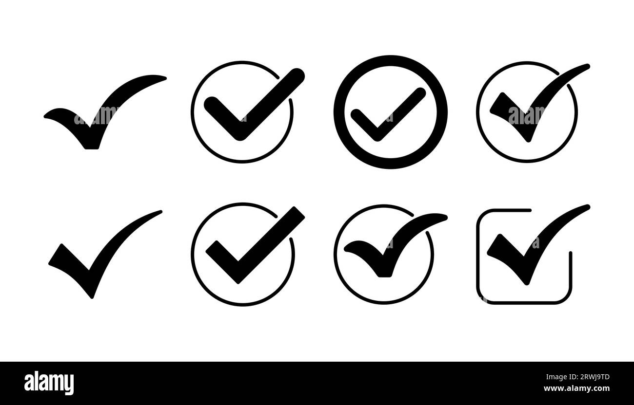 check icon vector. check mark icon. check list button icon Stock Vector ...