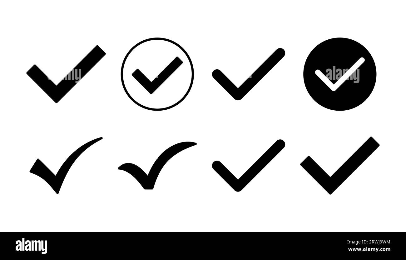 check icon vector. check mark icon. check list button icon Stock Vector ...