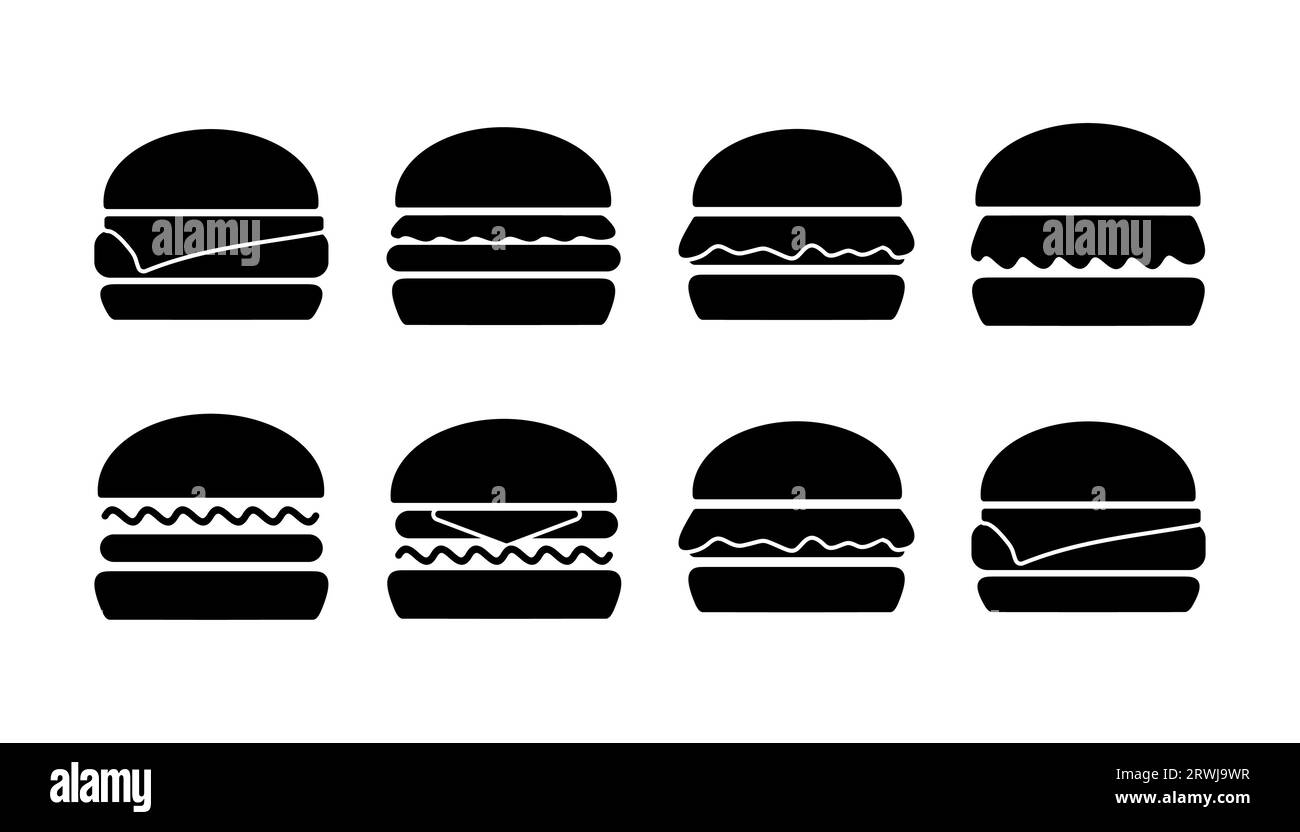 Burger icon vector. hamburger logo icon. fast food icon Stock Vector ...