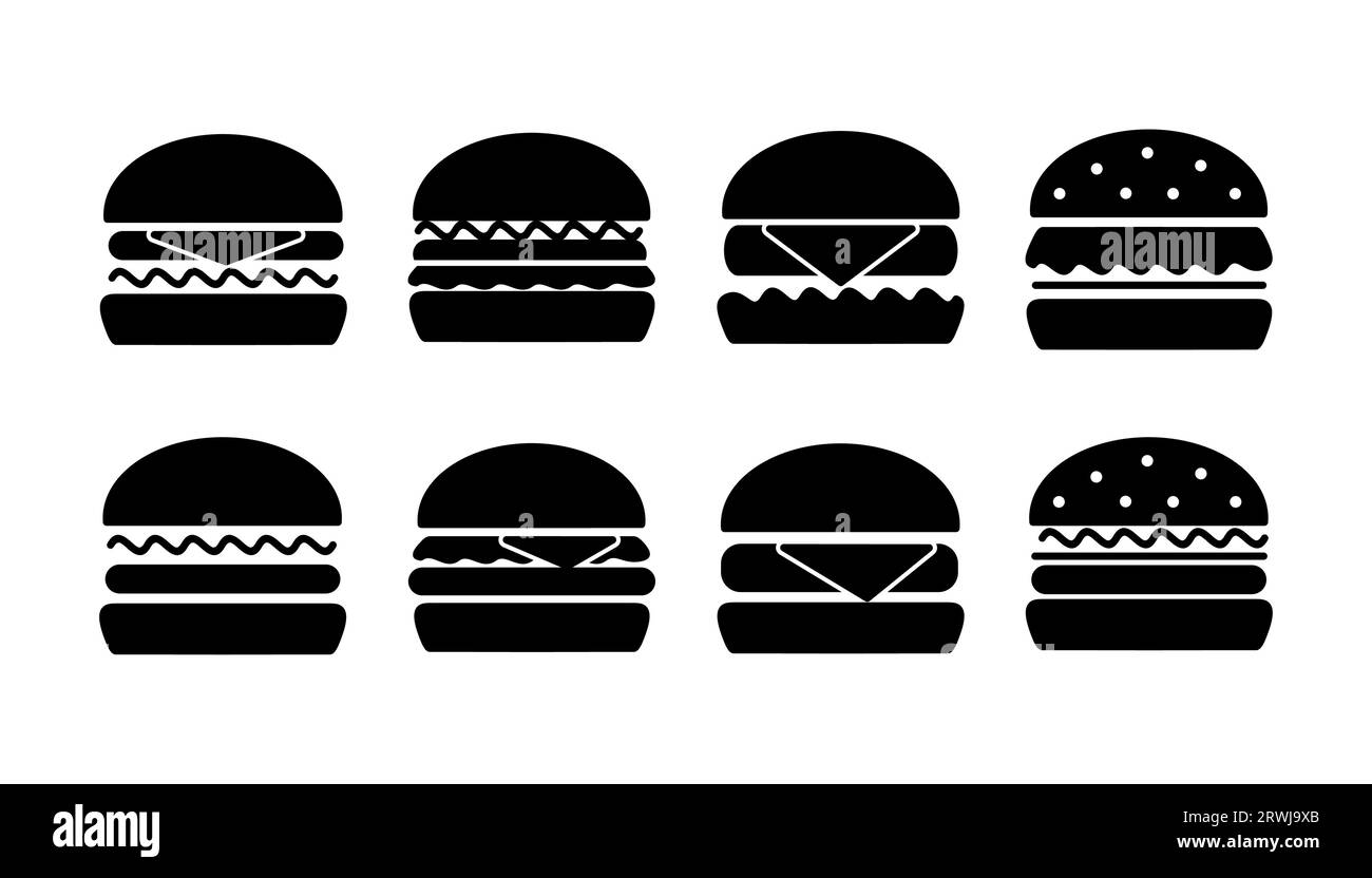 Hamburger logo Stock Vector Images - Alamy
