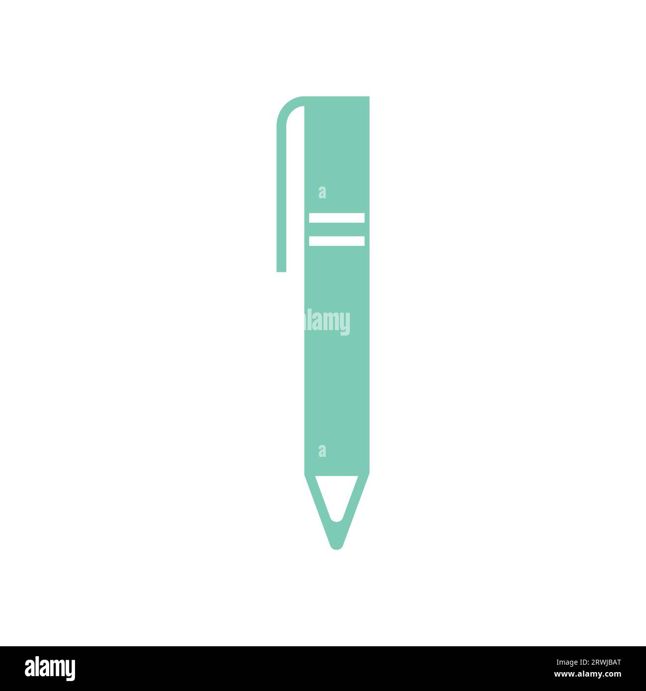 Flat Pen, pencil Icon Symbol Vector Illustration Stock Vector Image ...