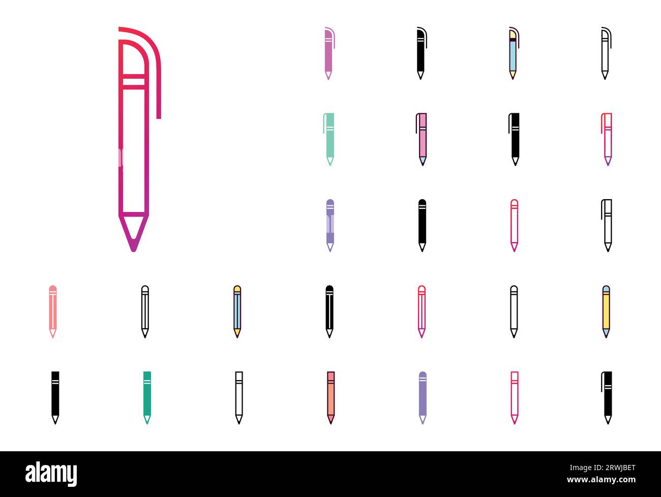 Pen pencil icon hi-res stock photography and images - Alamy