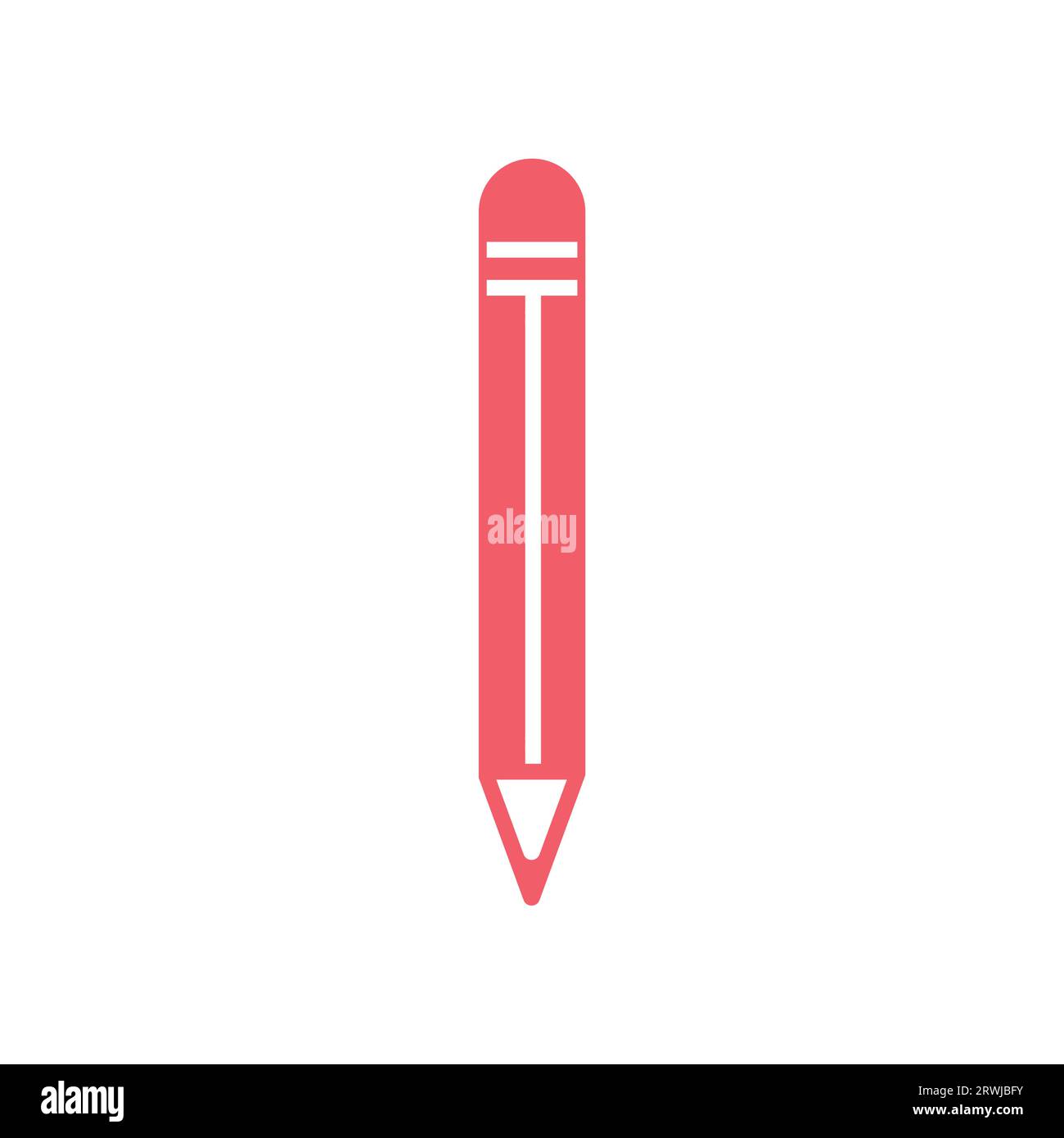 Flat Pen, pencil Icon Symbol Vector Illustration Stock Vector Image ...