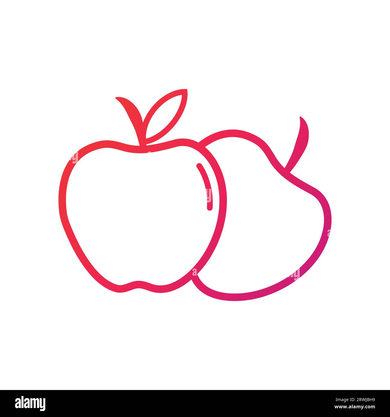 Apple Icon. Apple Gradient Icon Symbol Vector Illustration Stock Vector ...