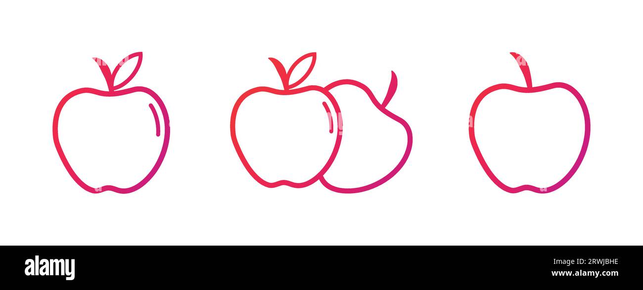 Apple Icon. Apple Gradient Icon Symbol Vector Illustration Stock Vector ...