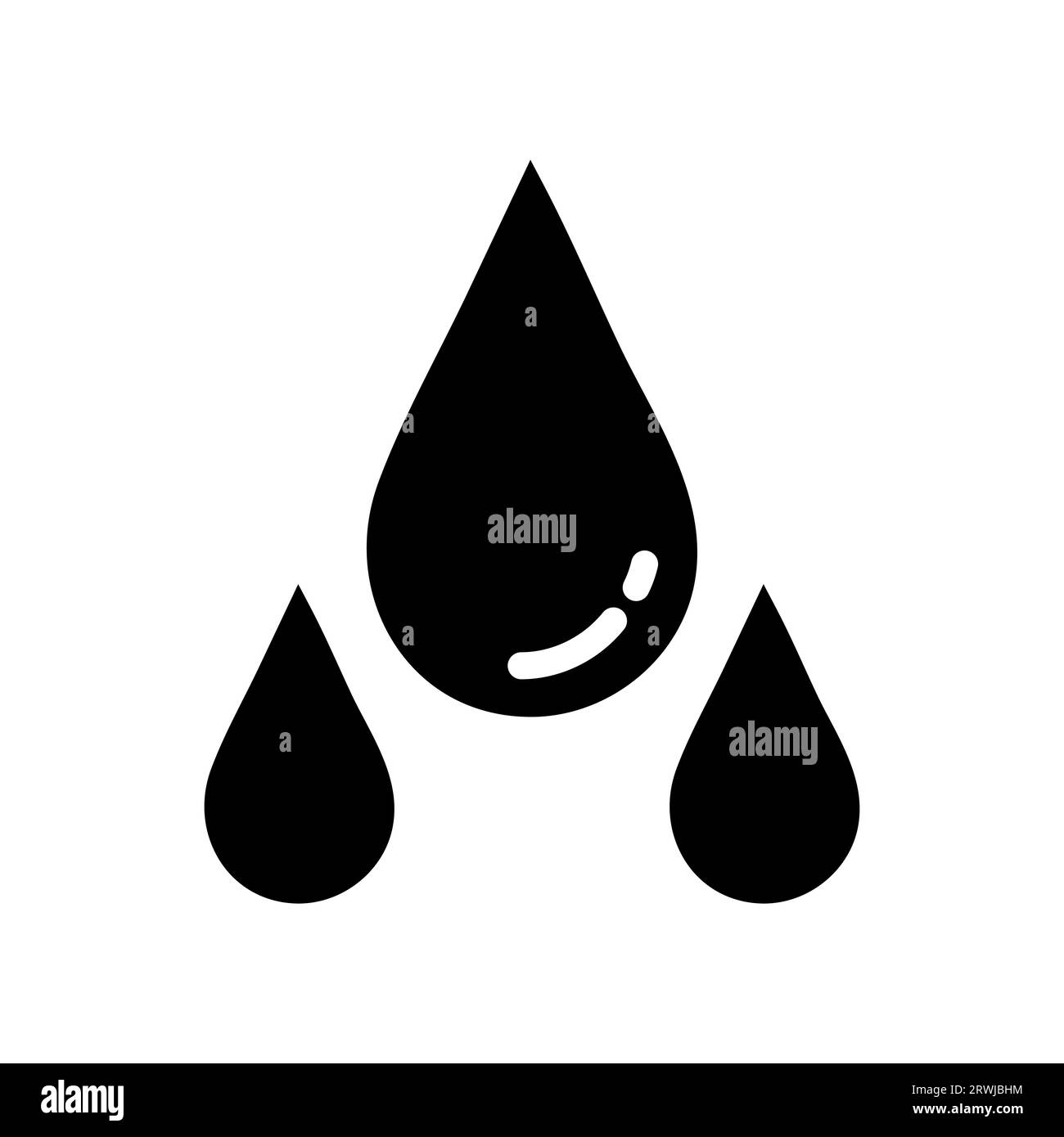 Water Fill Icon Symbol Vector. Black Glyph Water Icon Stock Vector ...