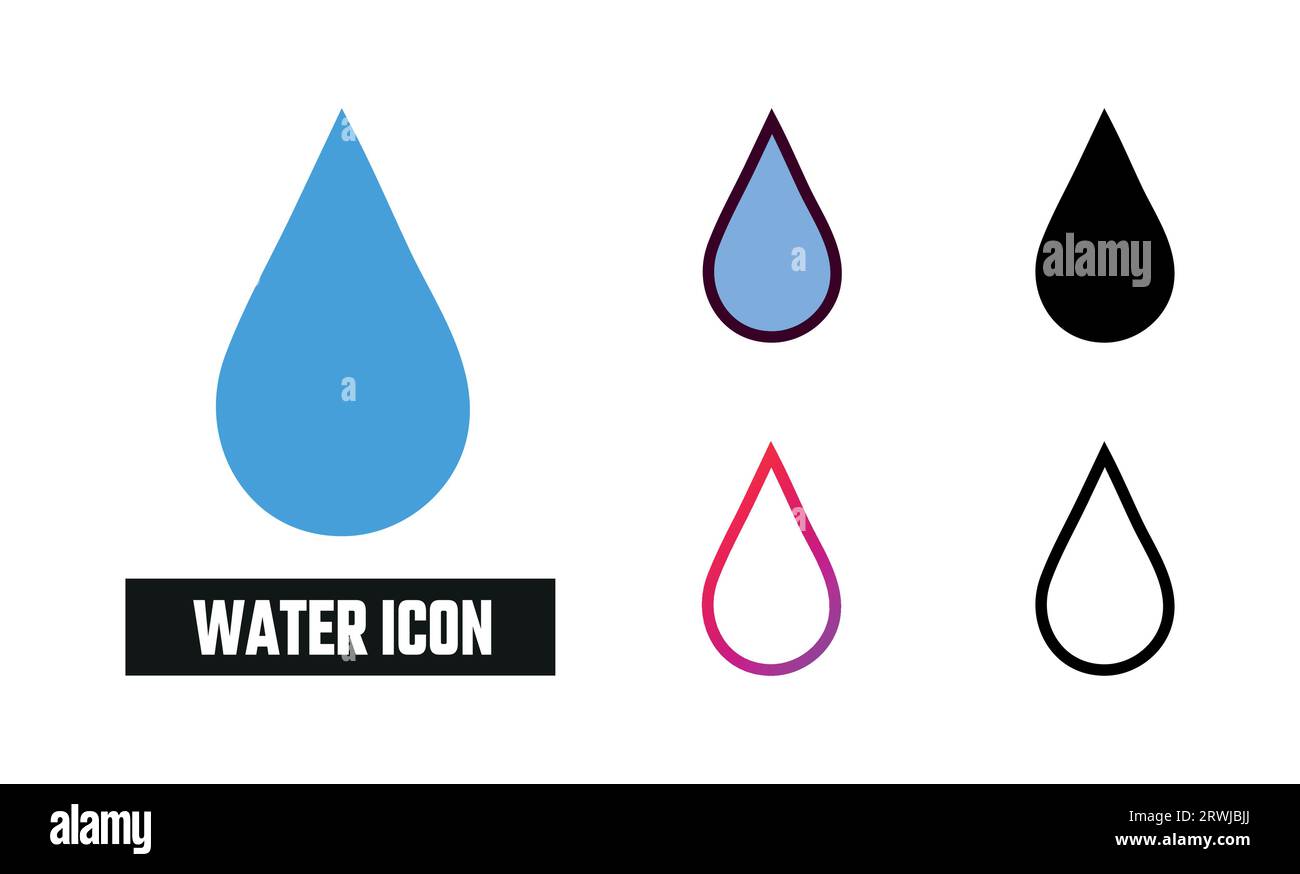 Water Icon Set Vector Illustration Stock Vector Image & Art - Alamy