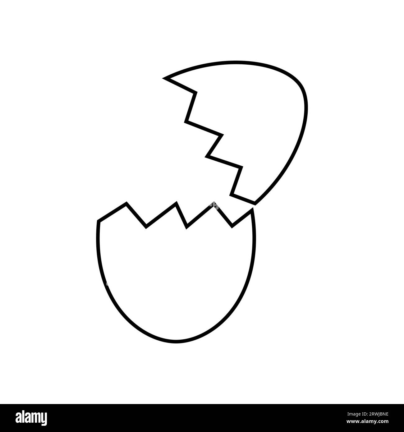 Broken egg sign Black and White Stock Photos & Images - Alamy