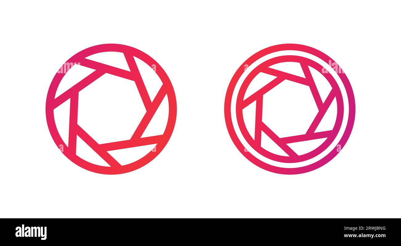 Camera shutter Icon. Camera shutter Gradient Icon Symbol Vector ...