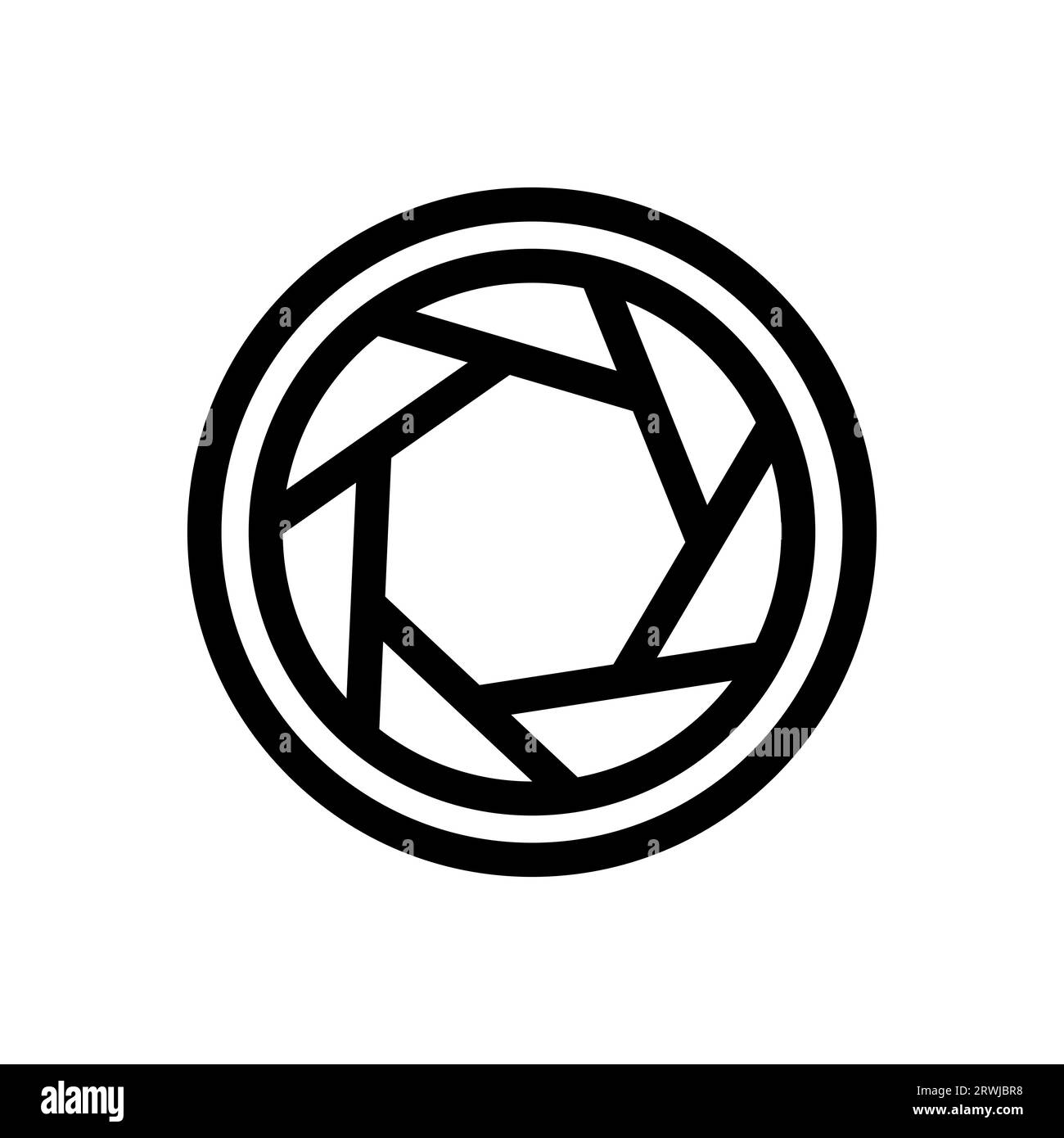 Camera shutter Icon. Lineal Style Camera shutter Outline Icon Vector ...