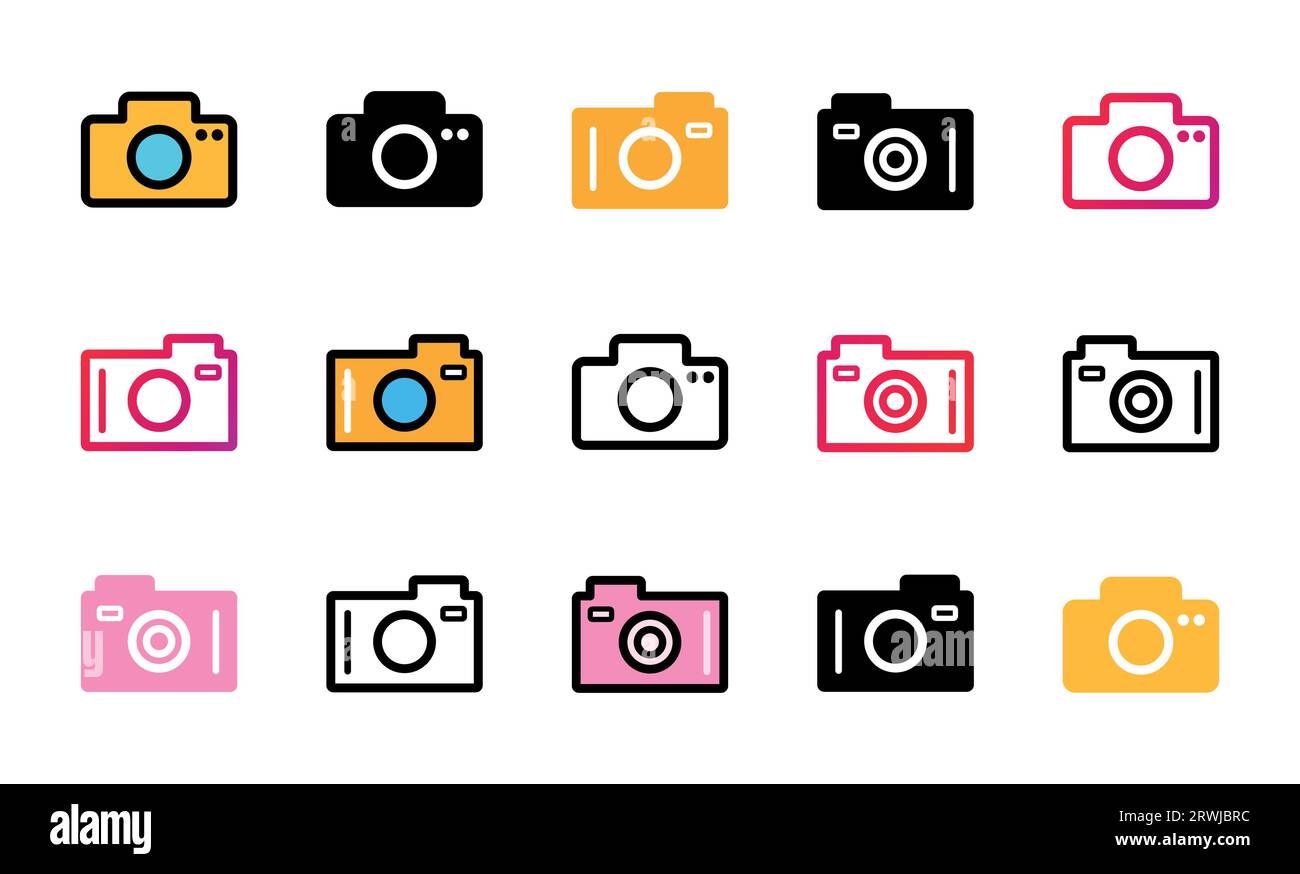 Camera Icon Set Vector Illustration Stock Vector Image & Art - Alamy