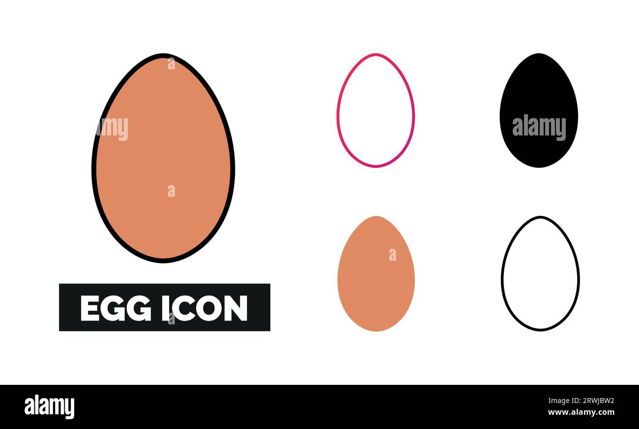 Egg Icon Set Vector Illustration Stock Vector Image & Art - Alamy