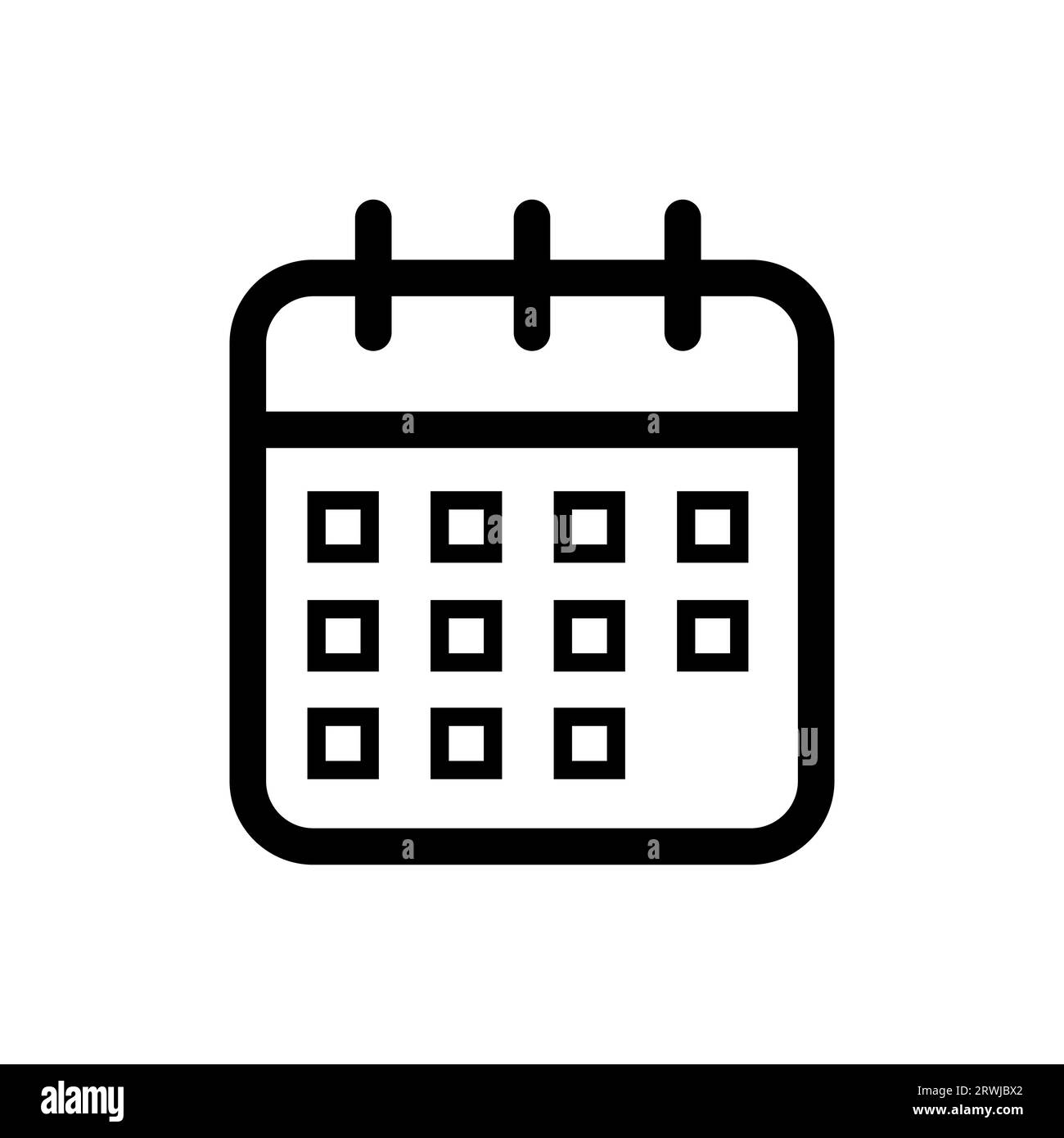 Calendar outline hi-res stock photography and images - Alamy