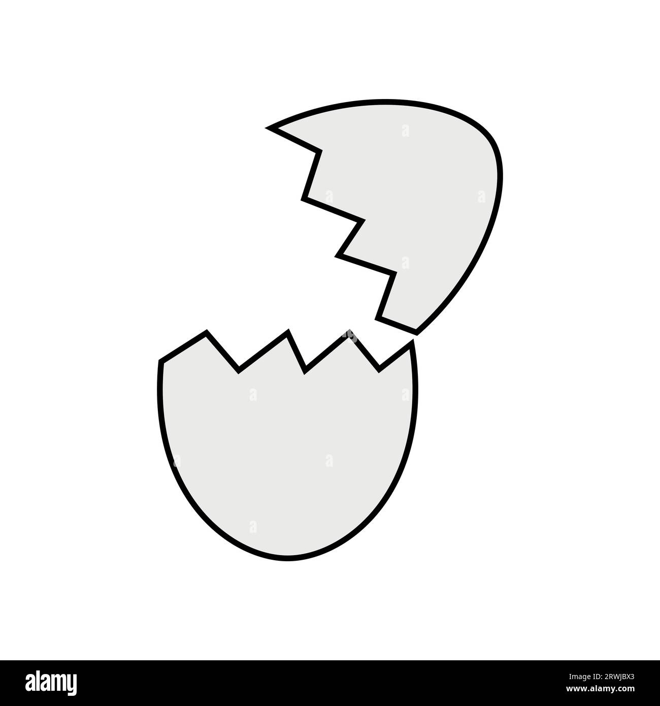 Broken Egg Icon Vector Illustration Broken Egg Lineal Color Icon Stock Vector Image And Art Alamy