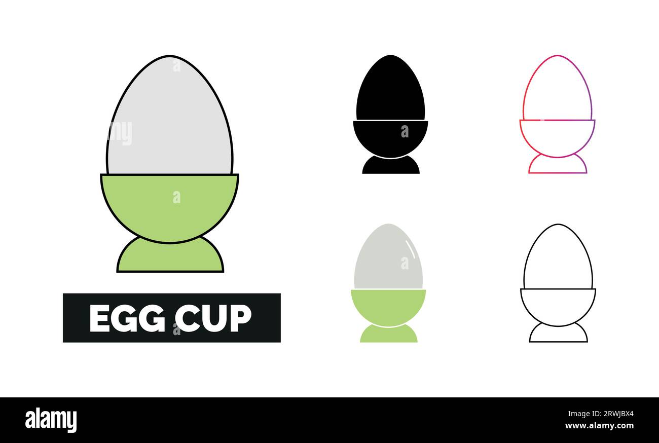 Egg cup Icon Set Vector Illustration Stock Vector Image & Art - Alamy