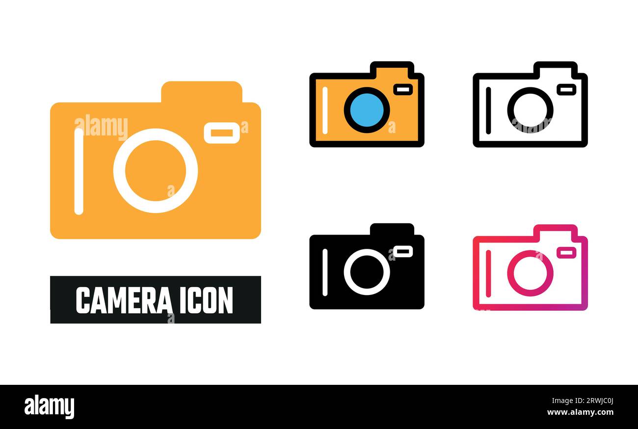 Camera flat gradient color Cut Out Stock Images & Pictures - Alamy