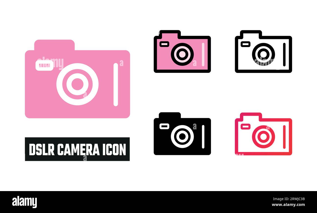 Dslr camera Icon Set Vector Illustration Stock Vector Image & Art - Alamy