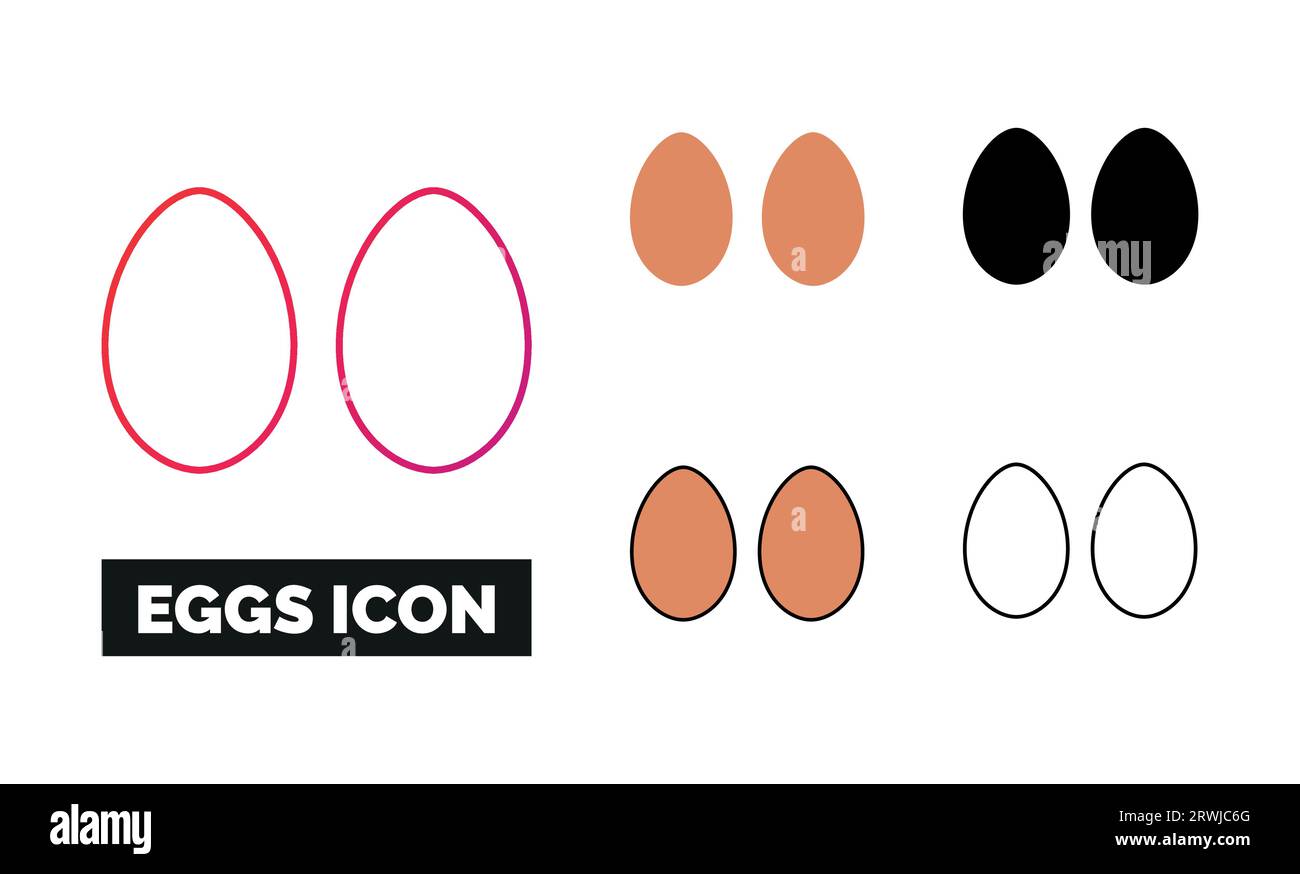 Egg Icon Set Vector Illustration Stock Vector Image & Art - Alamy