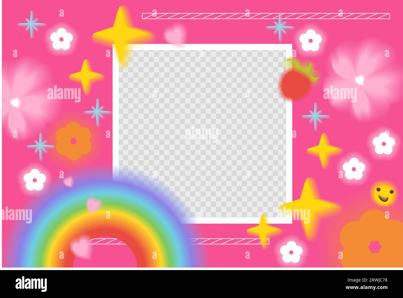 Hot pink crazy acid y2k aura aesthetic background. Bold graphic ...