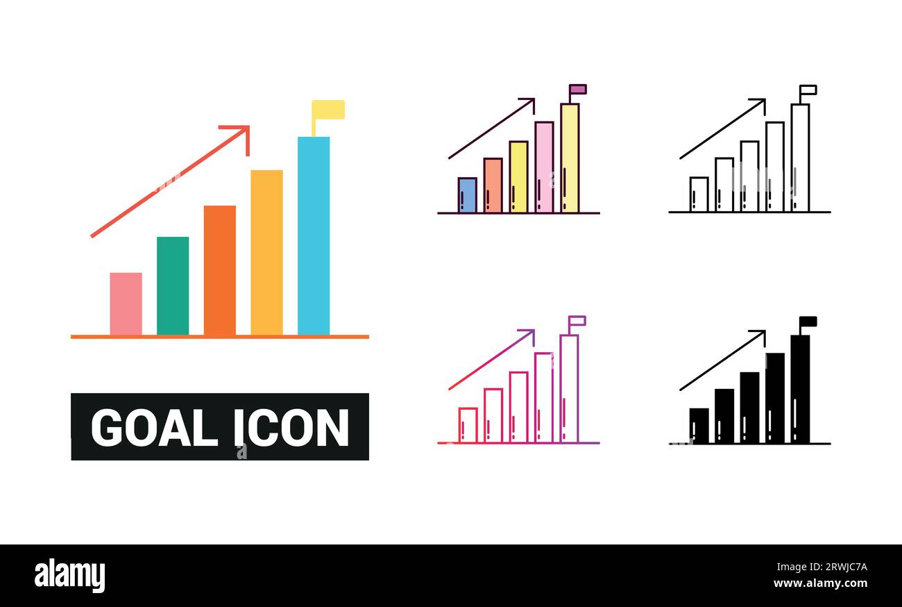Goal Icon Set Vector Illustration Stock Vector Image & Art - Alamy