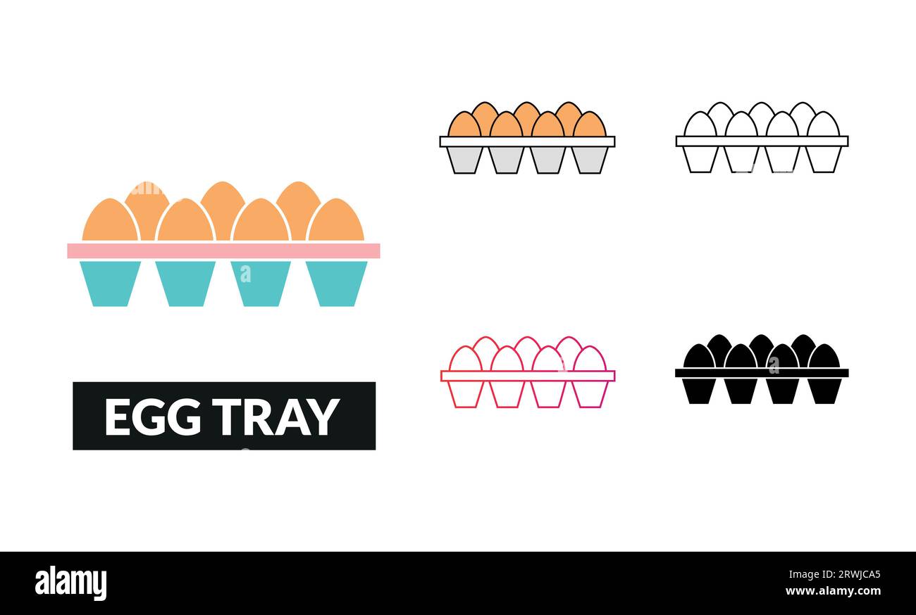 Concept egg tray Stock Vector Images - Alamy