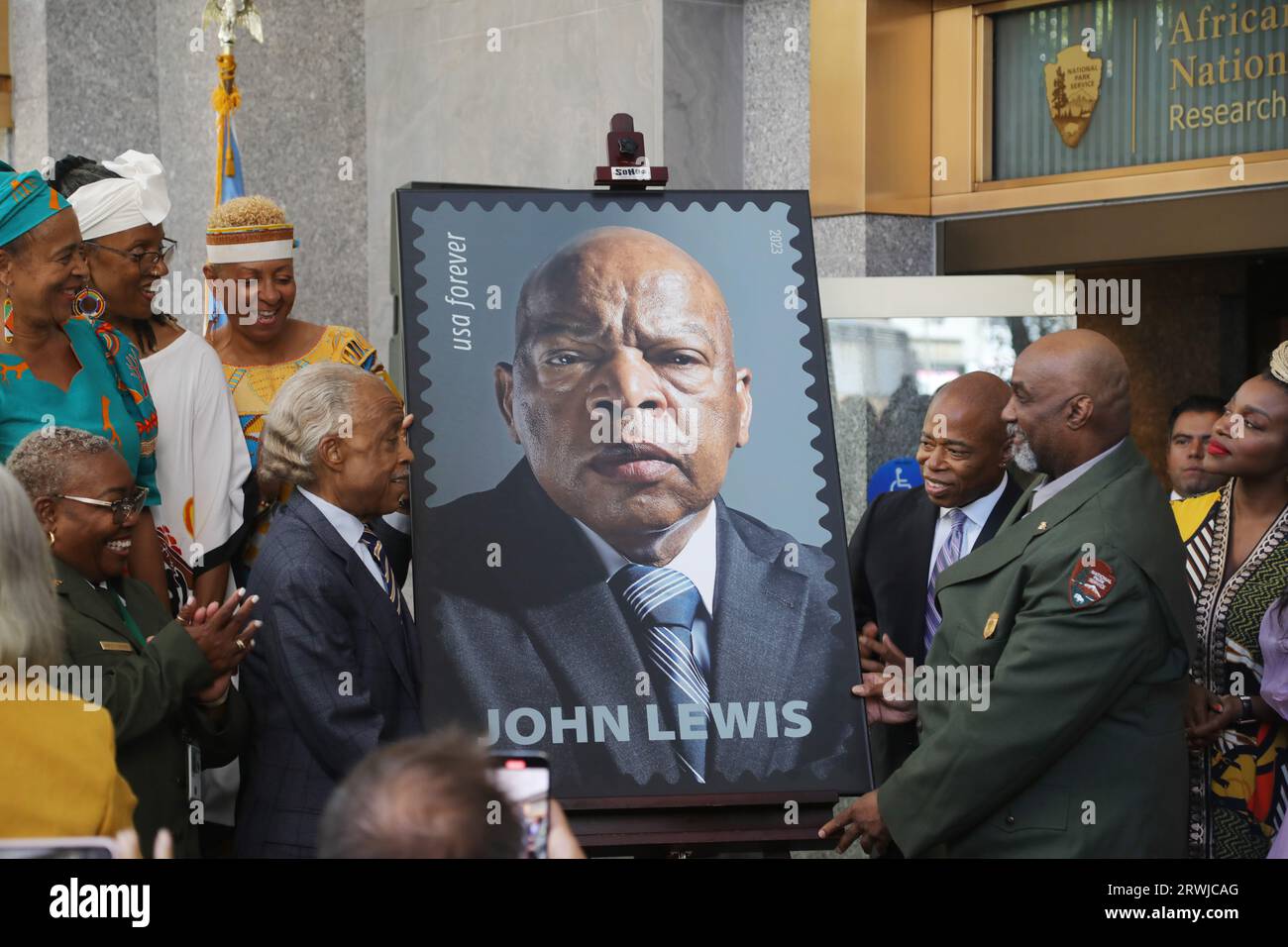 NEW YORK, NEW YORK- SEPTEMBER 19: (L-R) Laurie Cumbo, Rev. Al Sharpton ...